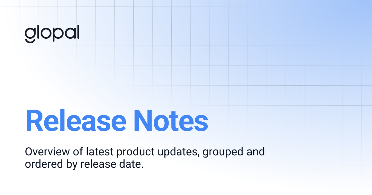 Release Notes | Glopal